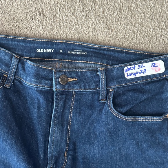Old Navy | Jeans | Old Navy Womens High Rise Super Skinny Jeans Deep ...